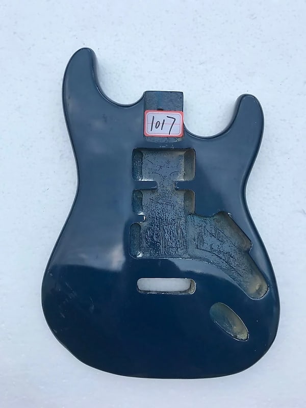 Unknown Strat Style Guitar HHH Pickup Route Body in Blue | Reverb