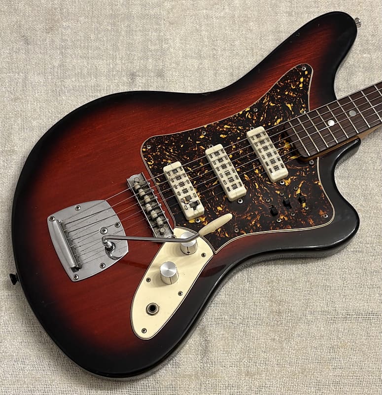 1965 Hitachi Splendor SG-803 Offset Guitar Japan MIJ Redburst | Reverb
