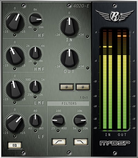 McDSP 4020 Retro EQ Native 4-Band Retro EQ Plugin, AAX | Reverb