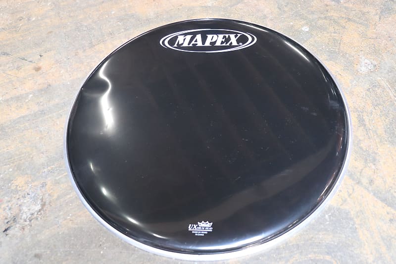 Mapex 20" Logo Resonant Bass Drum Head Black | Reverb