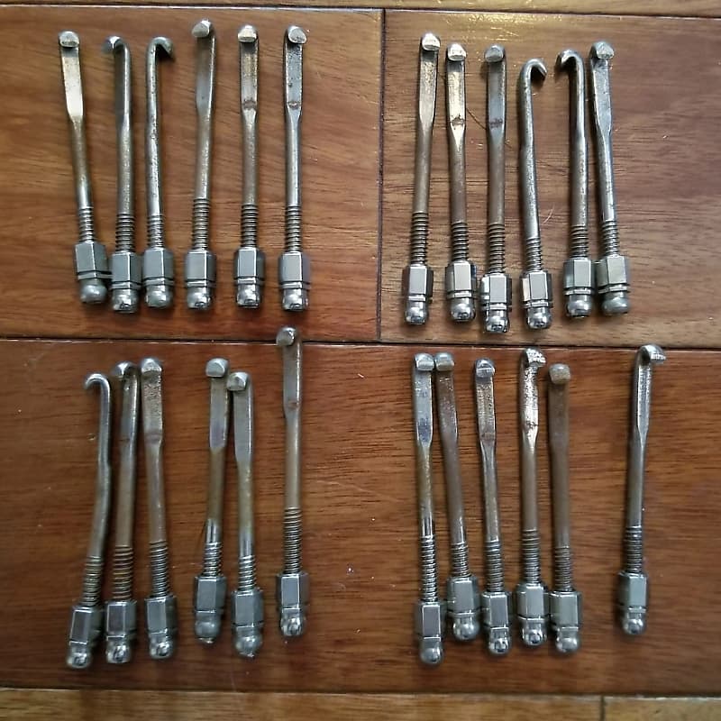 Vintage Banjo Hooks and Nuts 1950's Nickel, 24 Sets | Reverb