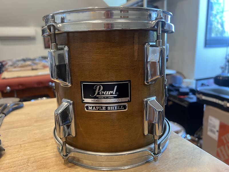 Pearl 8”x8” rack Tom all maple shell 90s - Maple wood | Reverb