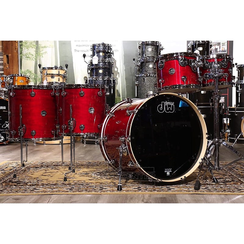DW Performance 5pc Drum Set 22/10/12/14/16 Cherry Stain | Reverb