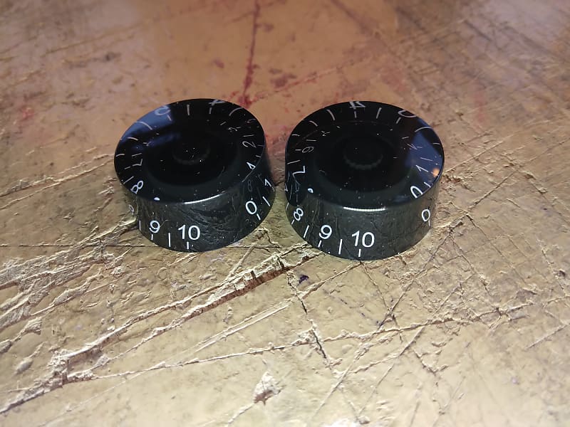 Gibson style, "speed knob" 2 Knob Set, Black | Reverb