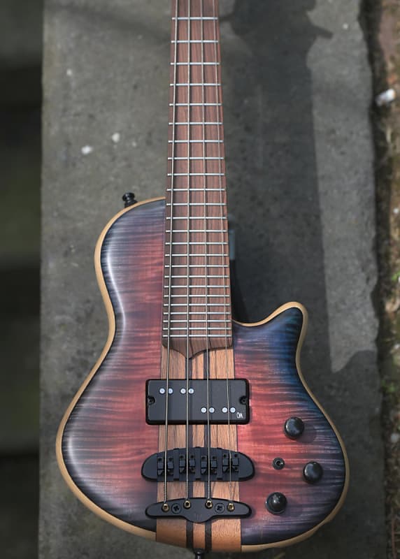 Mayones Cali 4- Flamed Maple 3A - Blue Rose #371 | Reverb