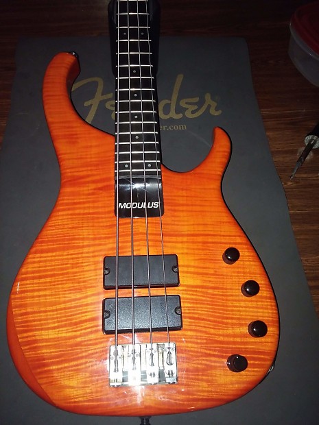 Modulus Quantum 4 Turbo 1996 w/2tek bridge! Orange Crush on | Reverb