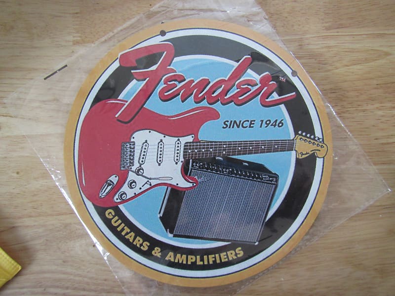 Fender guitar round sign | Reverb