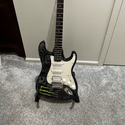 Squier Bullet Strat 2012 - Monster energy /Black | Reverb