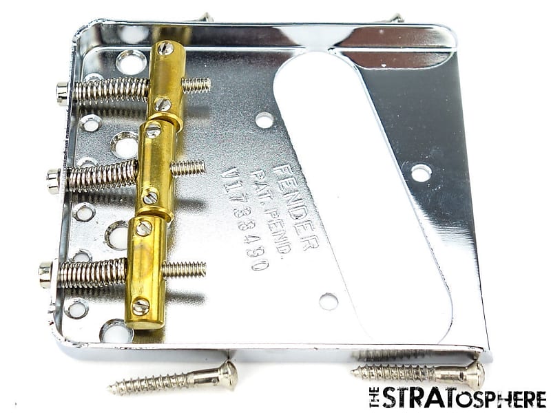 LEFTY Vintage 52 RI USA Fender Tele BRIDGE Brass Serial # | Reverb