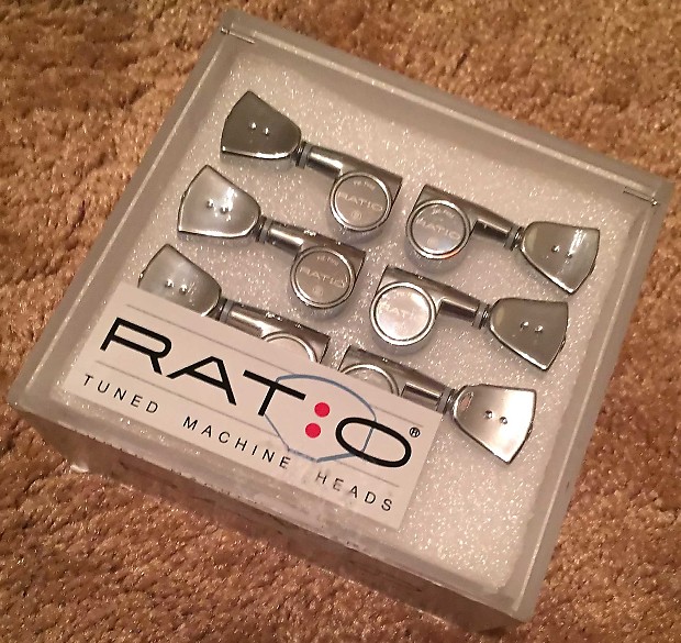 GraphTech Ratio PRN-2341 3x3 Chrome Electric Guitar Tuners | Reverb