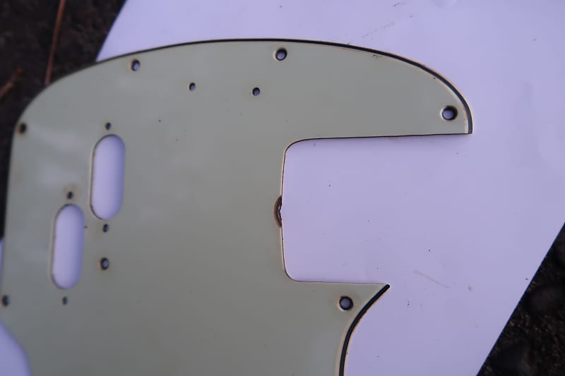 Fender Mustang Bass Pickguard '72 thru '79 Mint Green USA Ri | Reverb