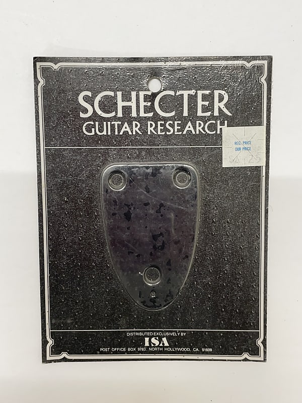NOS Vintage Schecter Neck Plate 1980s Black for Fender 3 Bolt | Reverb