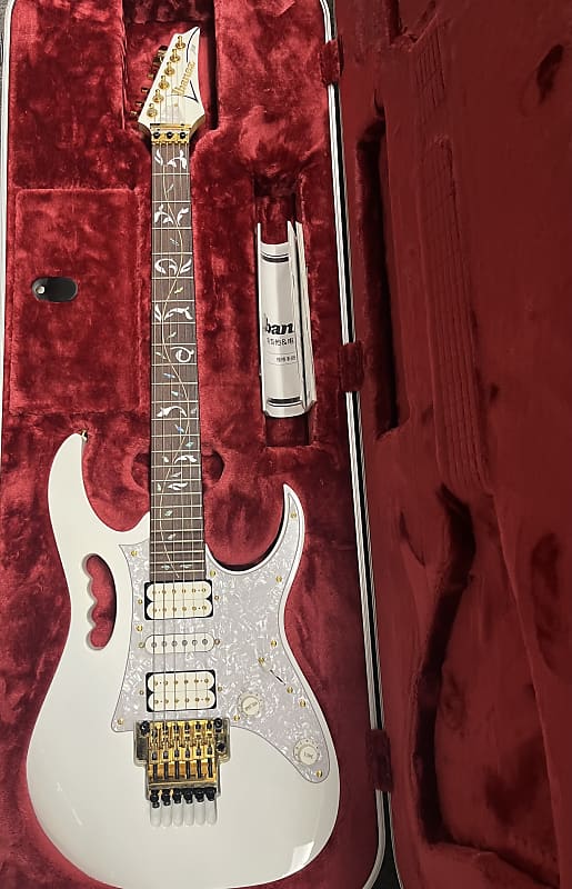 ibanez jem 7 dizmazio pick ups, floral print inlays | Reverb