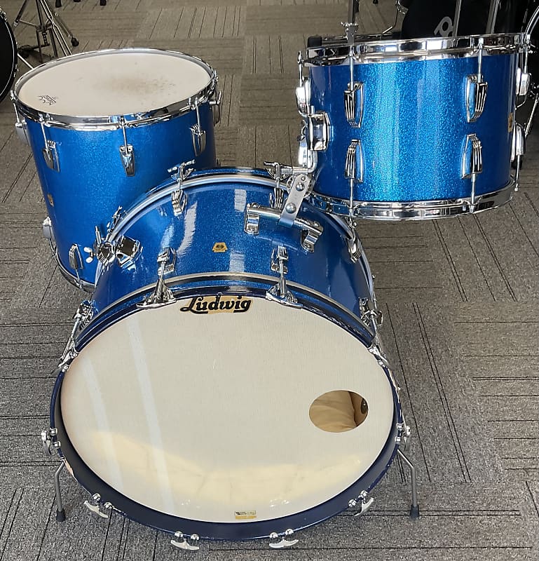 LUDWIG VINTAGE LEGACY MAPLE 1968 - BLUE SPARKLE | Reverb