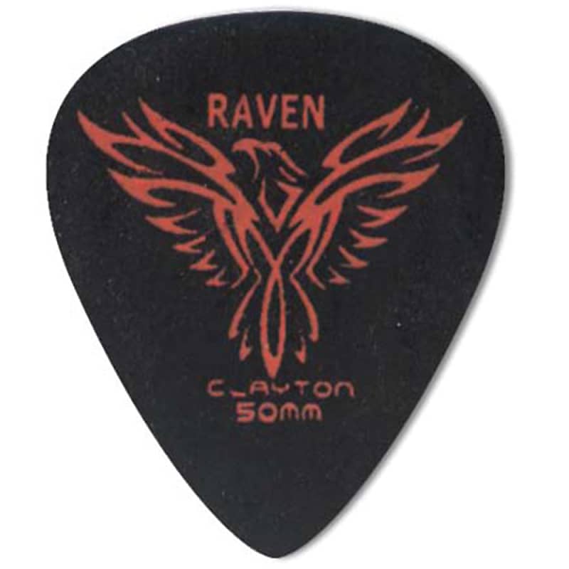 Clayton BLACK RAVEN PICK STANDARD .50MM (12 Pack) | Reverb