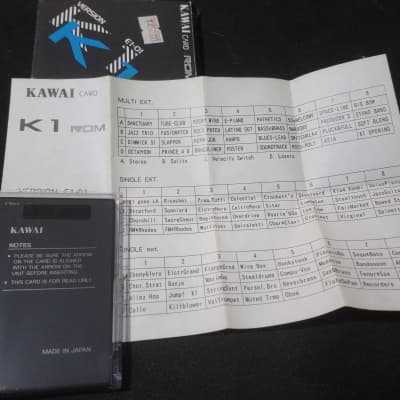 Kawai K1 ROM cards E1-01 A1-01 | Reverb