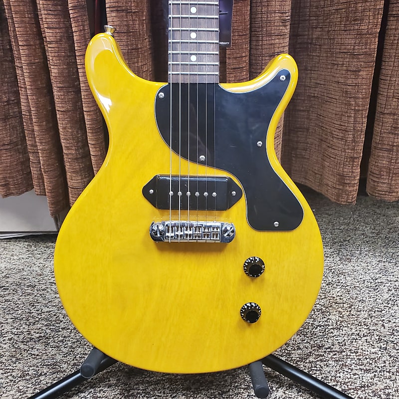 Dillion Les Paul Junior DC Copy Transparent TV Yellow P-90 | Reverb