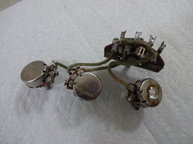 Fender Stratocaster 1958 Original SET OF POTS & SWITCH | Reverb