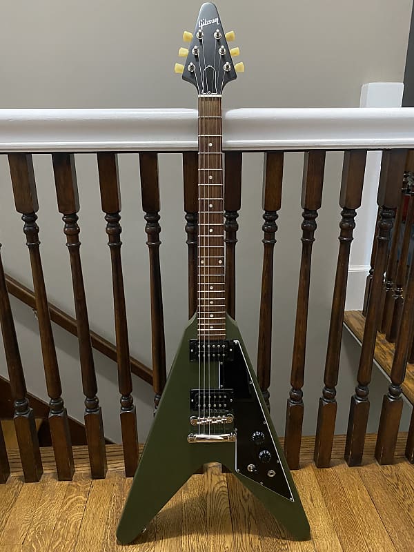 Gibson Flying V OD Green | Reverb