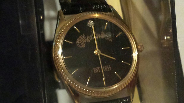 Martin Guitar Watch By Advance Black And Gold | Reverb