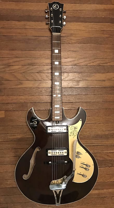 Vintage 1960s Kay K-900G Semi Hollowbody 2 Pickup Tremolo | Reverb