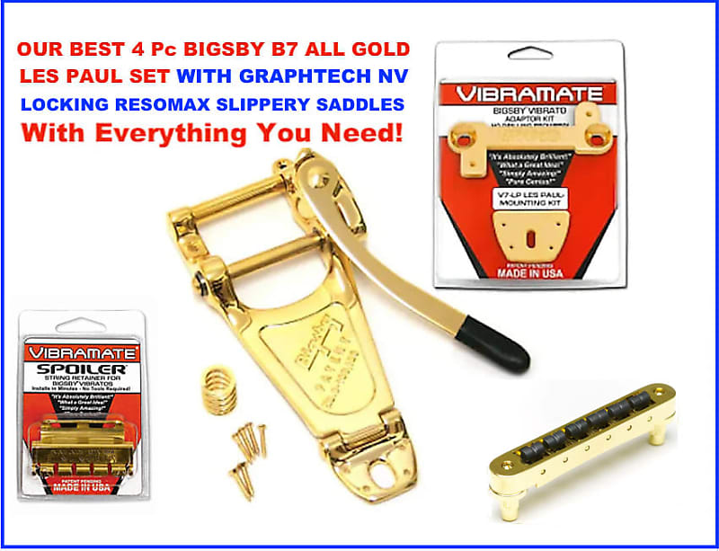 OUR BEST! - Bigsby / Vibramate B7GG, V7G, Spoiler & Graphtech | Reverb