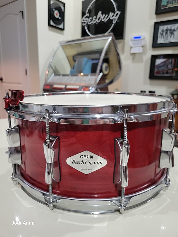 Yamaha M.I.J. Beech Custom Snare Drum Mid 90's - Transparent | Reverb