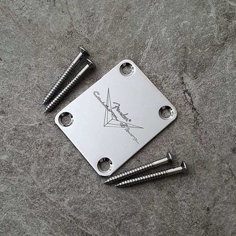 Fender Custom Shop neck plate w/ mounting screws | Reverb