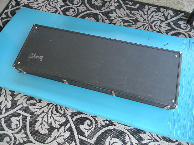 Early 70's Gibson Les Paul Case Rectangular Black With Purple | Reverb