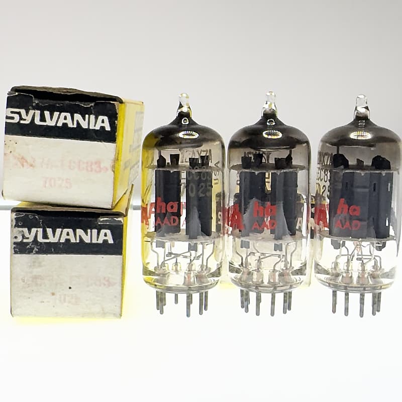 Sylvania 7025 Preamp 12AX7 ECC83 Black Plate NOS | Reverb Canada