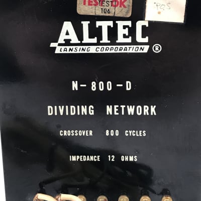 Altec Lansing N-800-D Dividing Crossover Network N800D Rare | Reverb