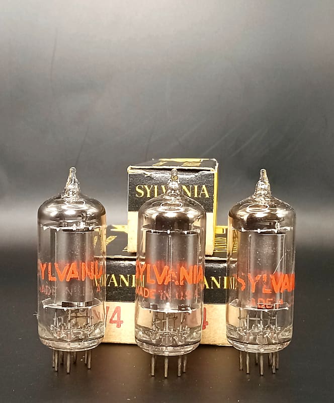 3 NOS Vintage Red Label Sylvania 3V4 Tube Audio Vacuum | Reverb