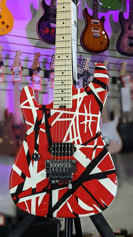EVH Striped Series Left-Handed - Red w/ Black Stripes *FREE | Reverb