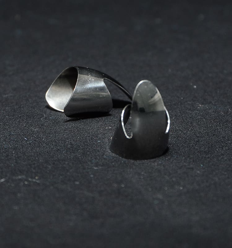 Acri Finger Picks Stainless Steel Medium, Pair | Reverb