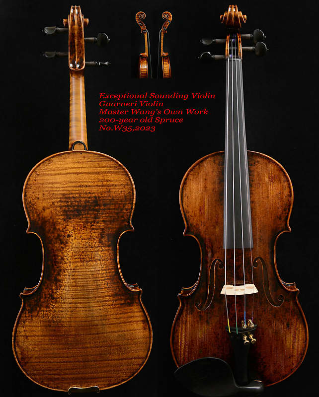 Guarneri Violin Exceptional Sound 200-year old Spruce No. W35 | Reverb