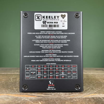 Keeley Octa Psi Transfigurating Fuzz 2024 - Black | Reverb