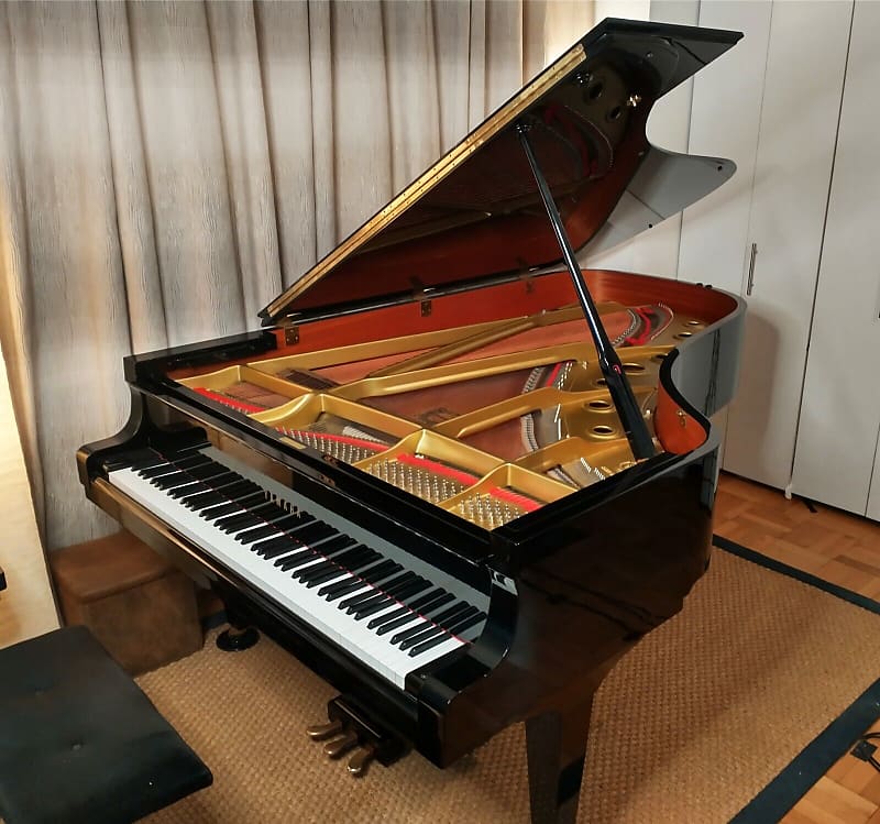 Yamaha C7 Grand Piano 1984 - black polish | Reverb
