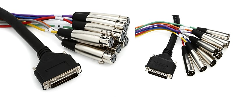 Hosa DTF-804 8-channel DB25 to XLR Female Snake - 13.2 foot | Reverb
