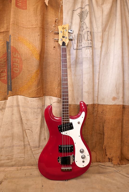 Mosrite Ventures Bass 1966 Red | Reverb