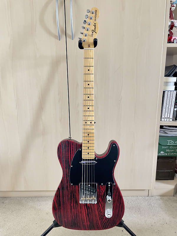 Fender Telecaster 2015 - Sandblast Crimson Red Transparent - | Reverb