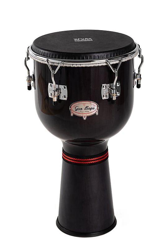 Gon Bops 14" Alex Acuna Special Edition Djembe Ebony Lacquer | Reverb