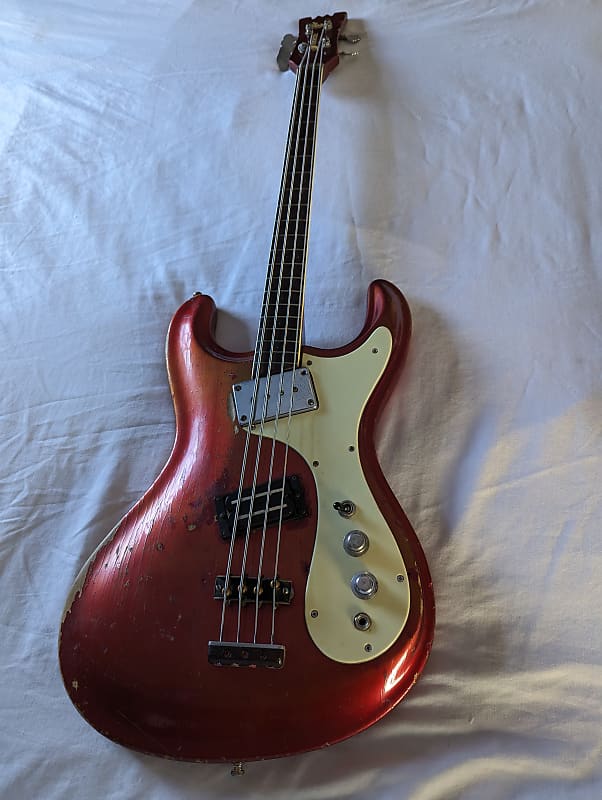 Mosrite Ventures Bass Circa 1965 - Red | Reverb