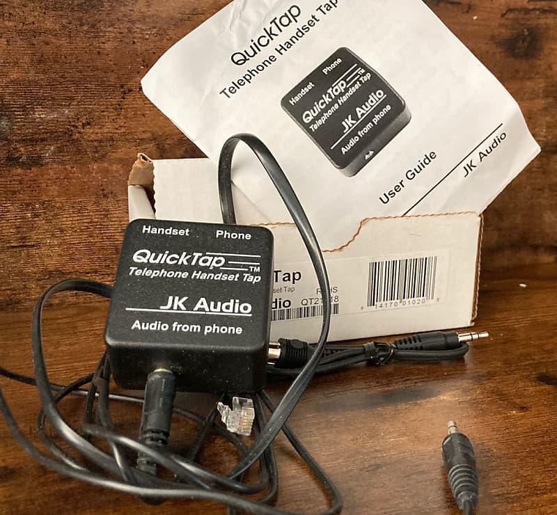 JK Audio QuickTap Telephone Handset Tap 2006 - Black | Reverb