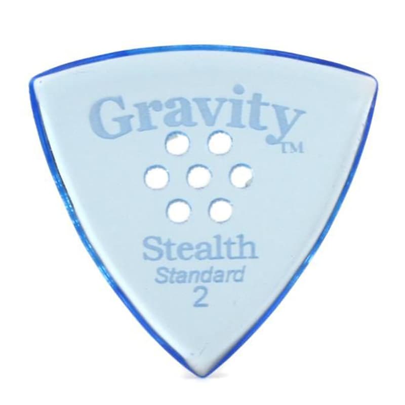 Gravity Picks Stealth Standard Polished Multi-Hole Pick, 2mm, | Reverb