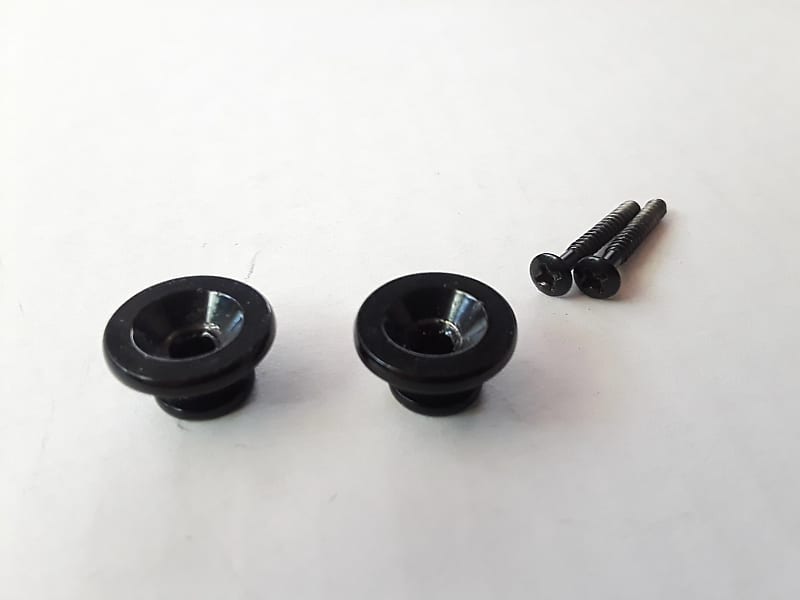 Jackson Charvel Oversized Black Guitar Strap Buttons | Reverb