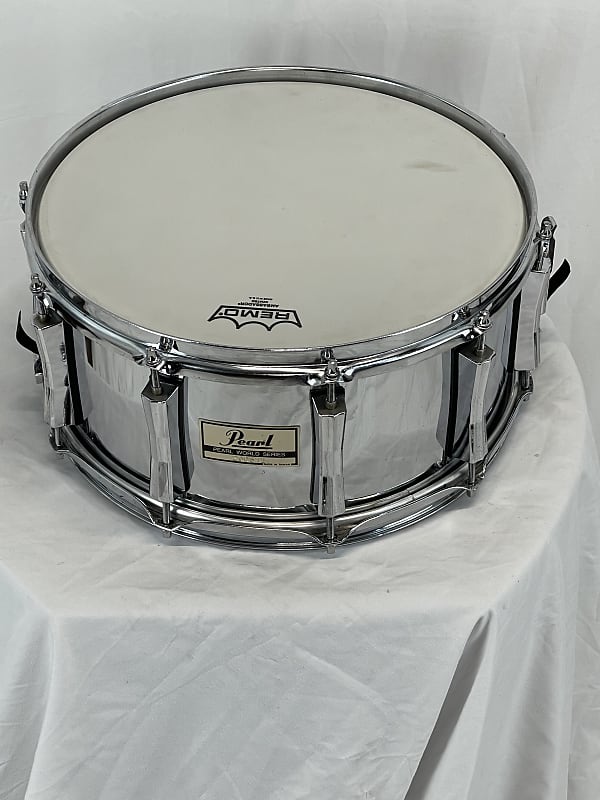 Pearl SX-614D World Series 6.5x14 Steel 10 lug snare 1991 | Reverb
