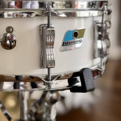 Ludwig White Cortex Snare Drum 5x14" (Late 1970's/Early | Reverb