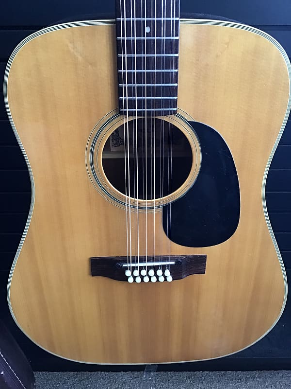 Yamaki Folk Deluxe Natural 12-string Dreadnaught Acoustic | Reverb