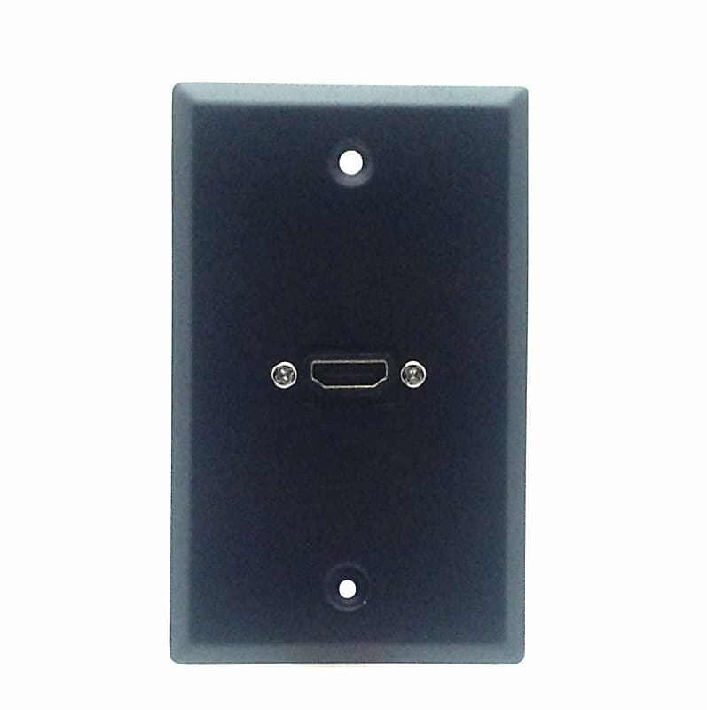 Single Gang HDMI Stainless Steel Wall Plate - Black | Reverb