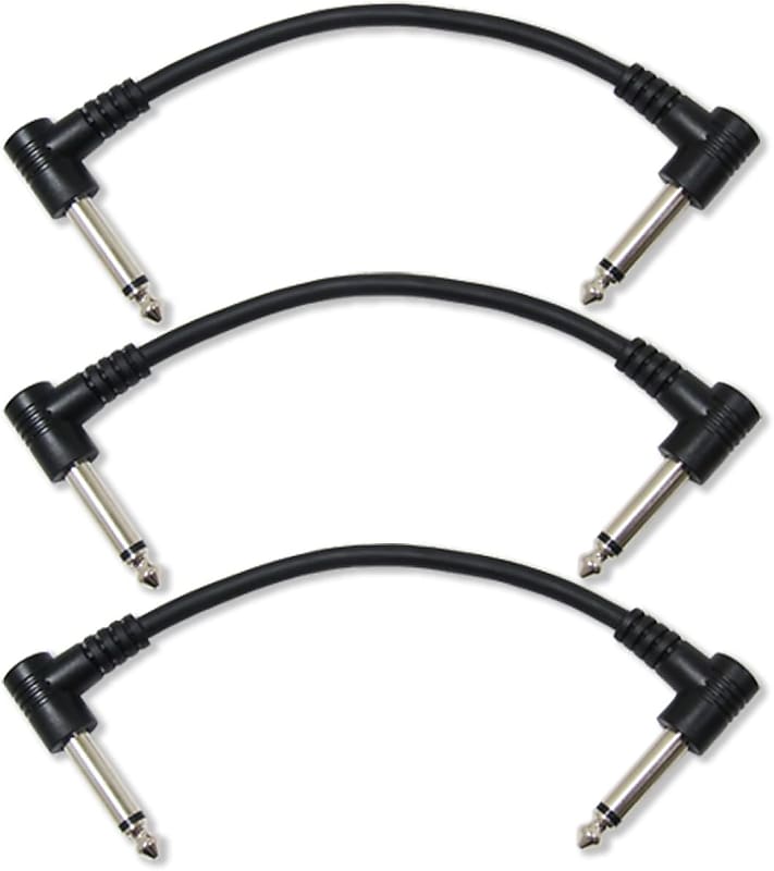 Audio 6 Inch Patch Cable Cords (0.5 feet) - Right Angle 1/4" | Reverb